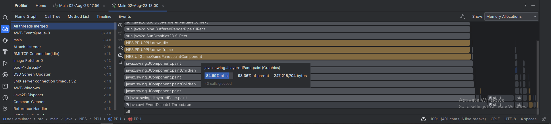 How I optimized Java Swing pixel drawing in terms of CPU, memory, and GPU